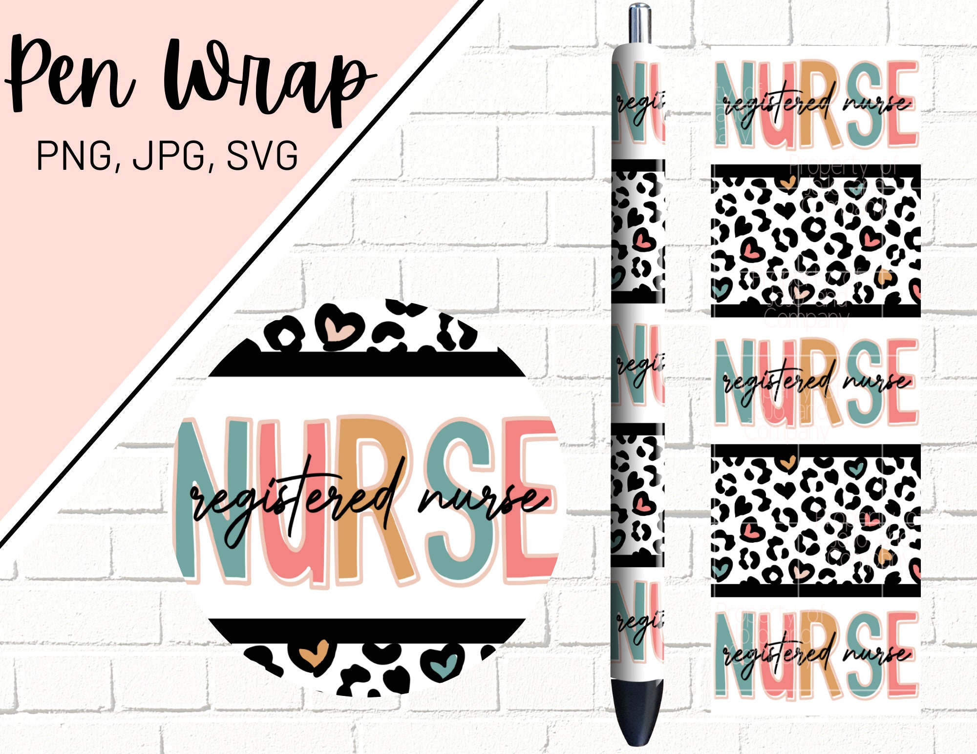 Nurse Pen Wrap Medical Pen Wrap Registered Nurse Pen Wrap - Etsy