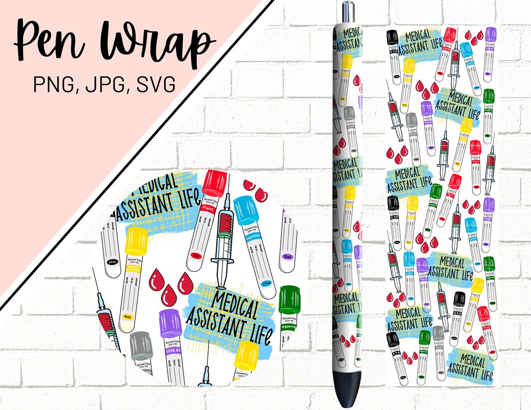 Medical Assistant Pen Wrap, Laboratory Pen Wrap, Phlebotomy Pen Wrap ...