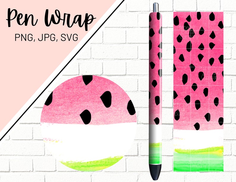 Watermelon Pen Wrap Fruit Pen Wrap Glitter Pen Wraps Ink - Etsy