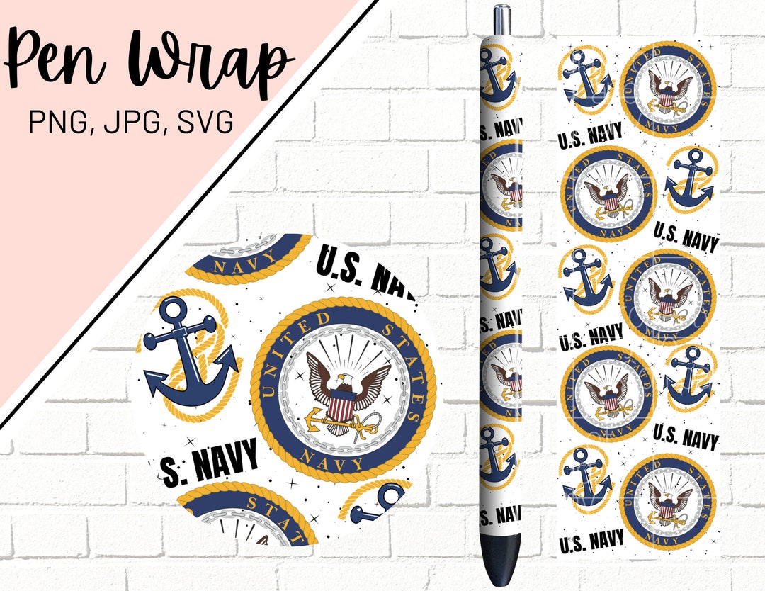 U.S. Navy Pen Wrap, Military Pen Wraps, Navy Pen Wrap, Epoxy Pen Wrap ...