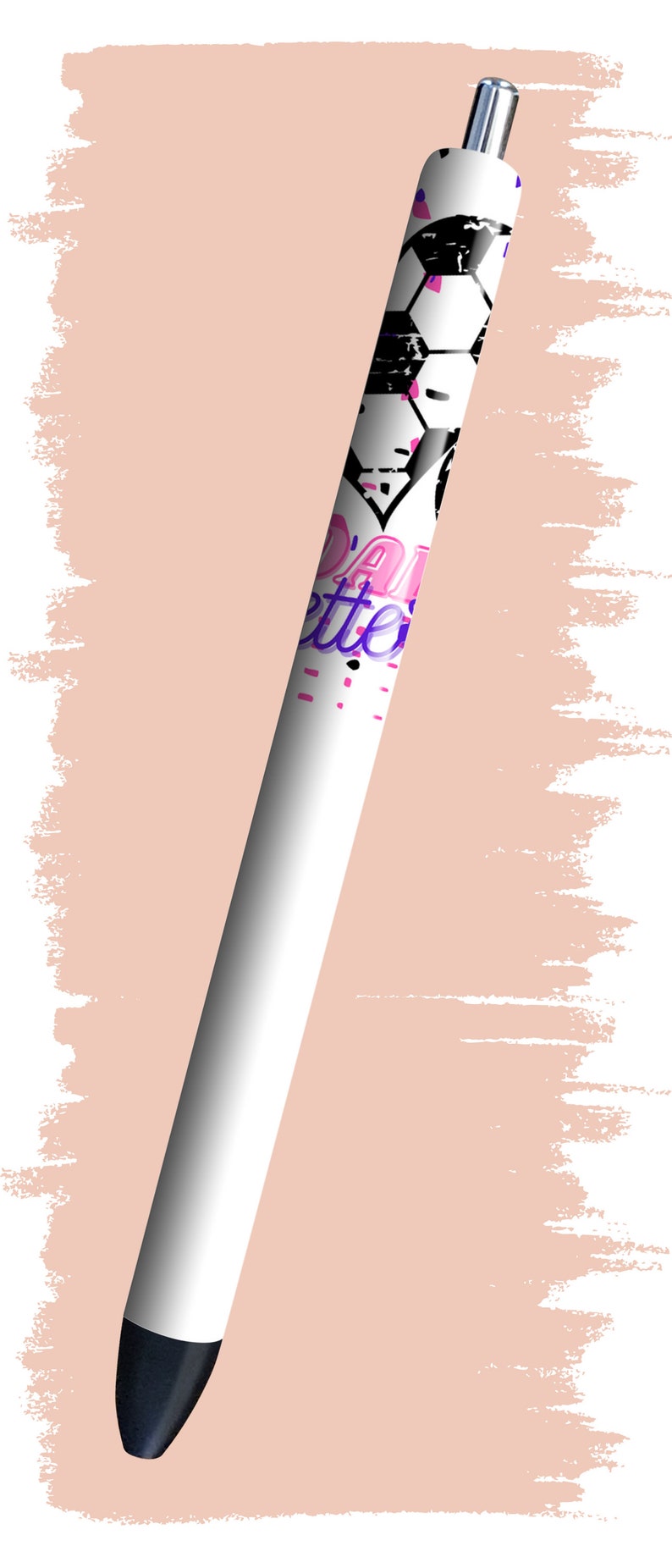 Soccer Pen Wrap Sports Pen Wrap Glitter Pen Wraps Soccer - Etsy