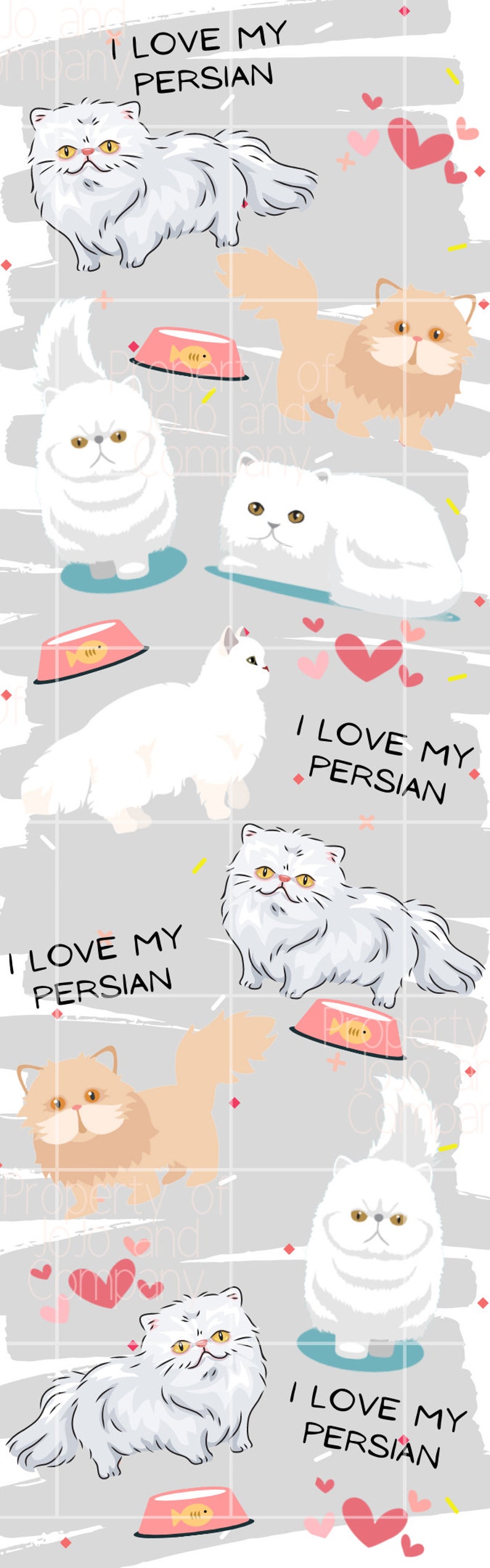 Persian Cat Pen Wraps, Cat Pen Wrap, Glitter Pen Wraps, Persian Cat Pen ...