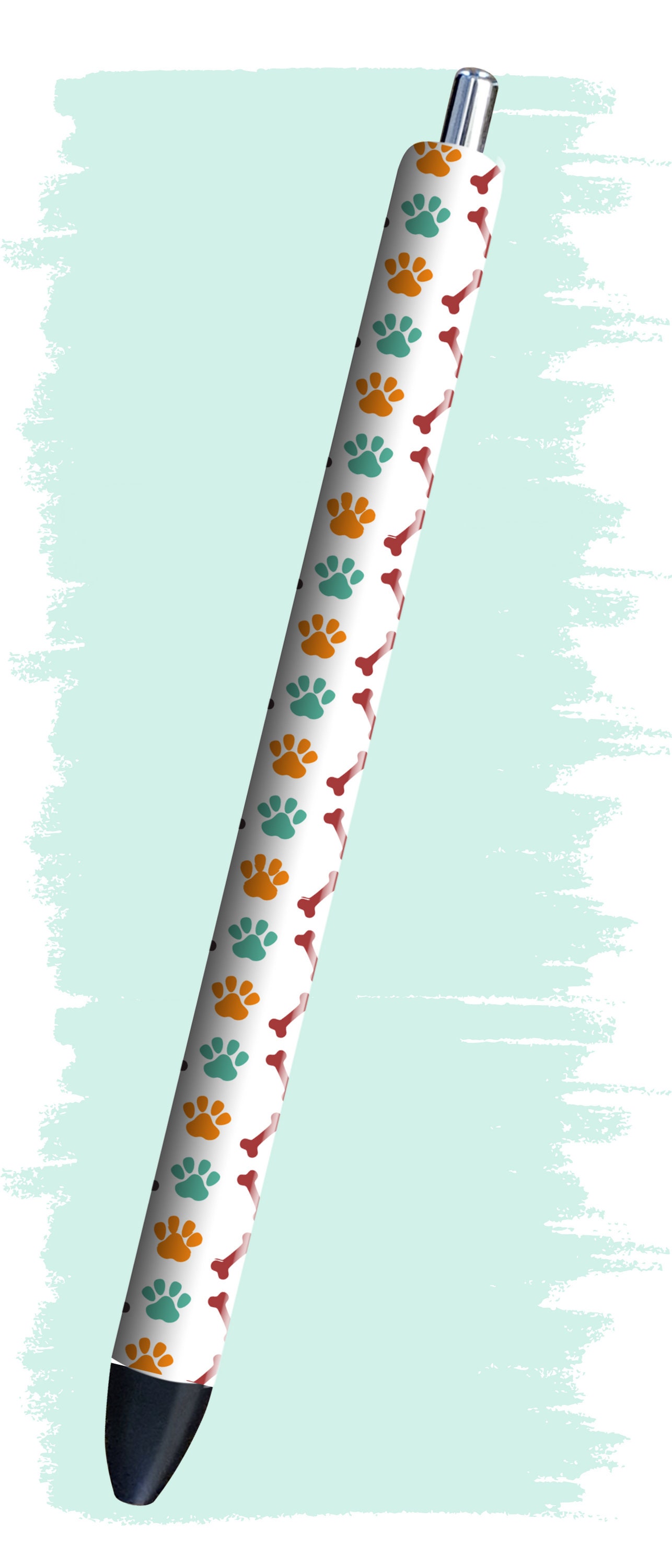 Dog Pen Wrap Paw Print Pen Wrap Glitter Pen Wrap Animal Pen - Etsy