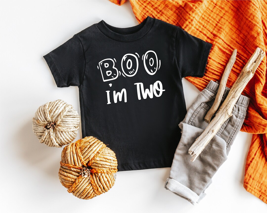 Boo I'm Two Shirt, Simple Halloween Shirt, Toddler, Baby Halloween ...