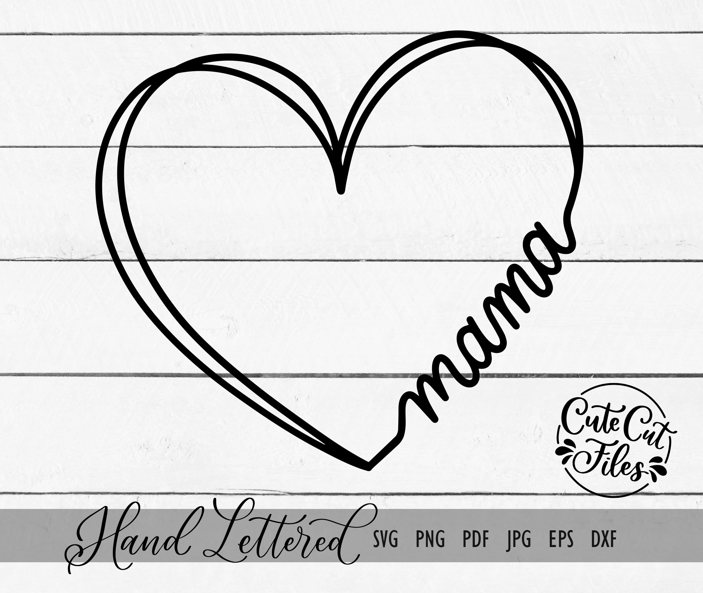 Mama Heart SVG PNG / Mama Script Heart svg / Mama svg / Mama - Etsy México
