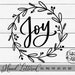 Joy Wreath SVG PNG DXF Joy Christmas Ornament Svg Joy Png - Etsy
