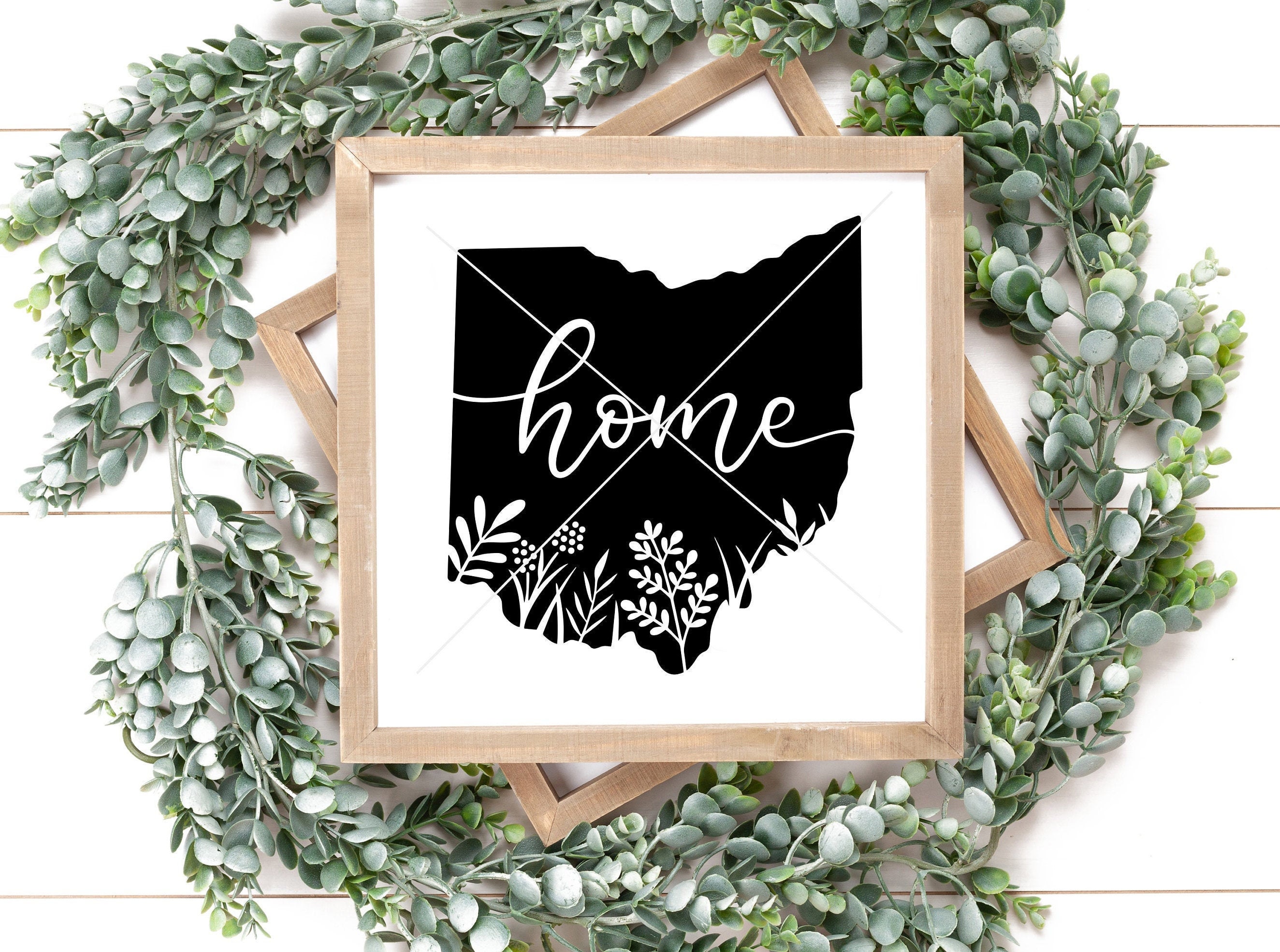 Ohio Home Floral SVG | Ohio State Cut File (digital Download) - Etsy