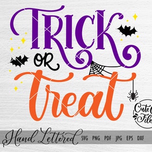 Trick or Treat Spiderweb SVG | Halloween Clipart (digital Download) - Etsy