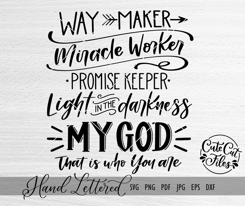 Way Maker SVG PNG DXF Way Maker Shirt Waymaker Svg My - Etsy Canada