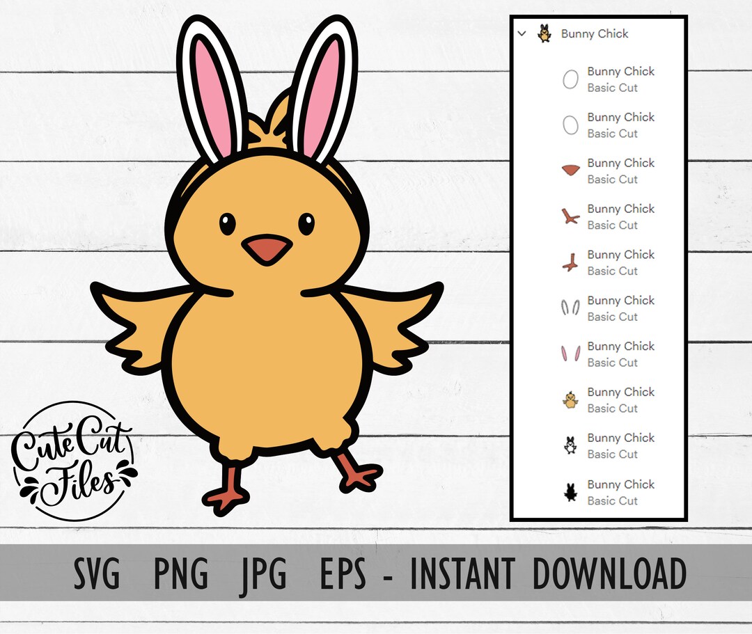 Bunny Chick SVG PNG | Chick Bunny Ears Svg | Easter SVG | Easter ...