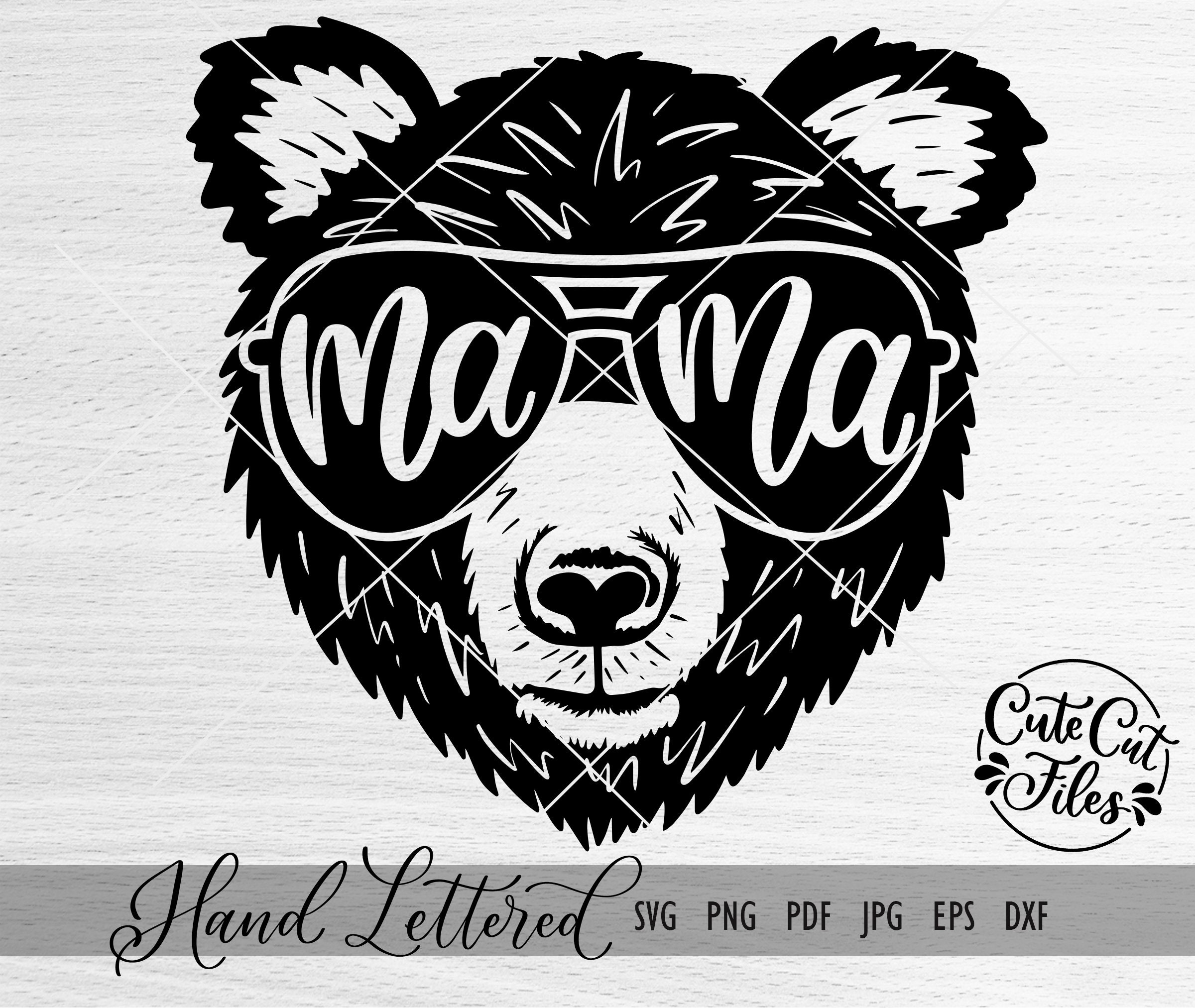 Mama Bear Sunglasses SVG PNG DXF Mama Bear Aviators Svg - Etsy
