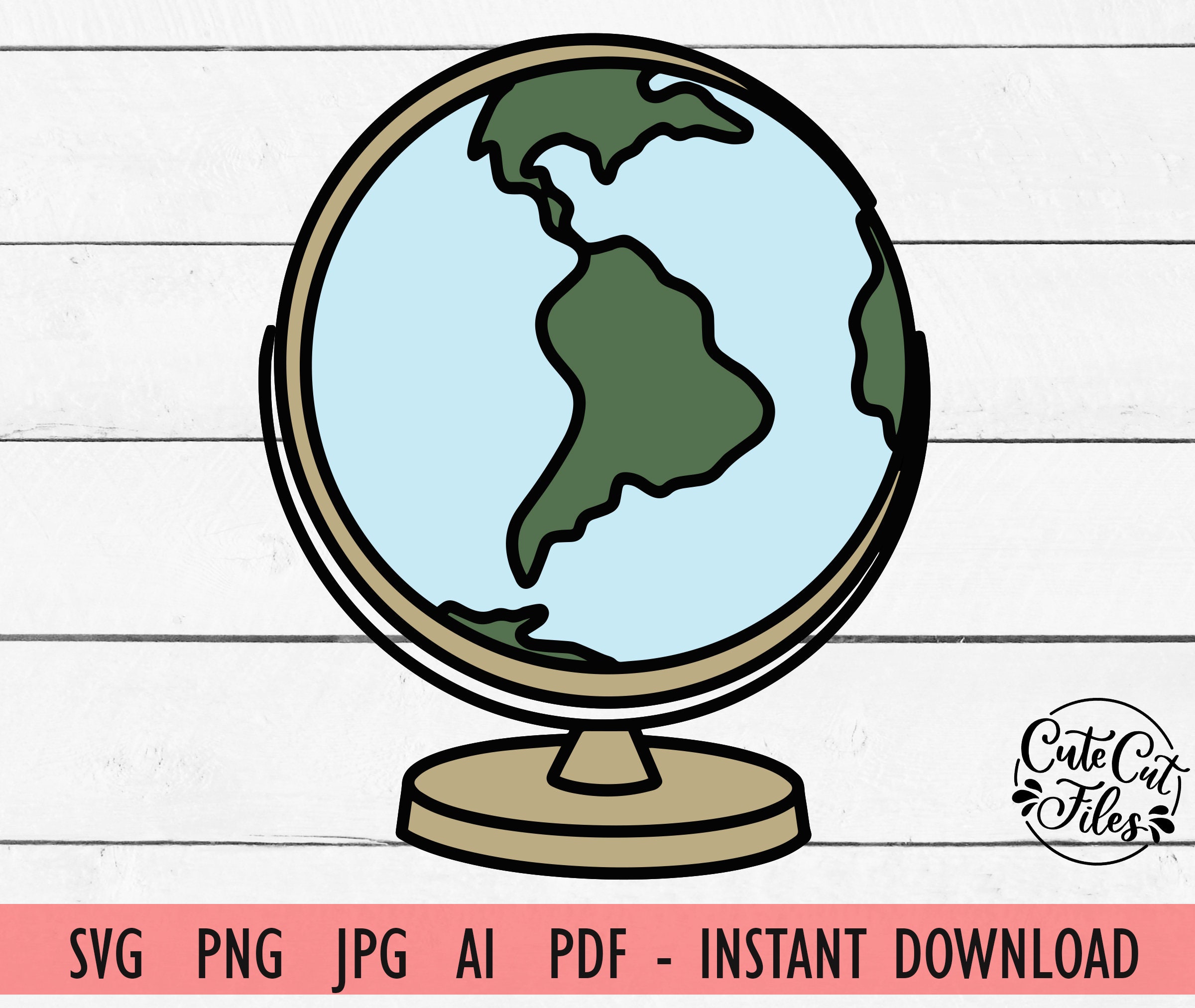 Globe SVG PNG | Globe Clipart | Globe Cut File | Globe Clipart ...