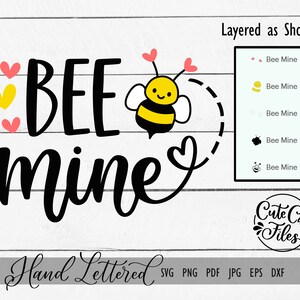 Bee Mine SVG PNG | Be Mine SVG | Valentine's Day Svg | Valentine Cut ...