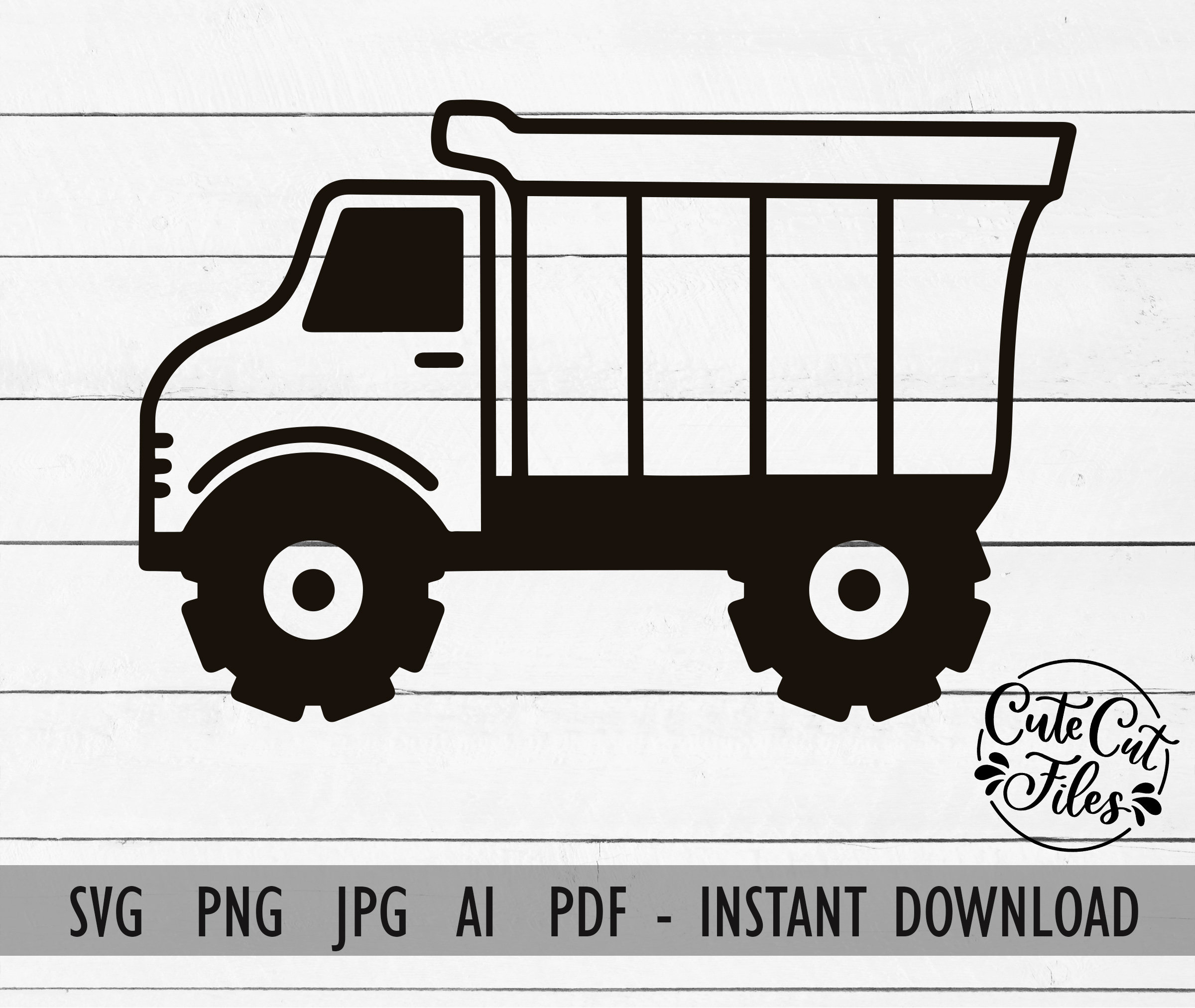 Dump Truck Outline Clip Art