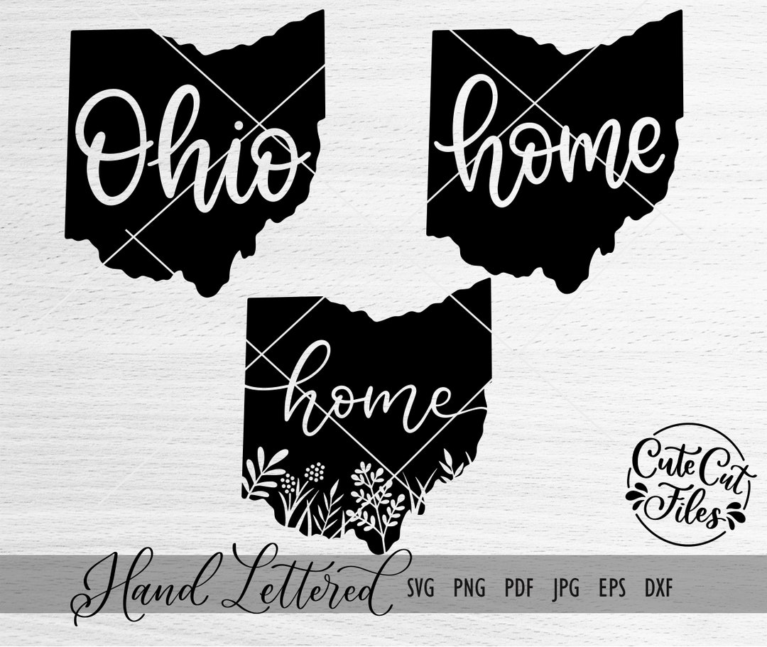 Ohio SVG PNG DXF | Ohio Home Svg | Ohio Floral Svg | Ohio Bundle Svg ...