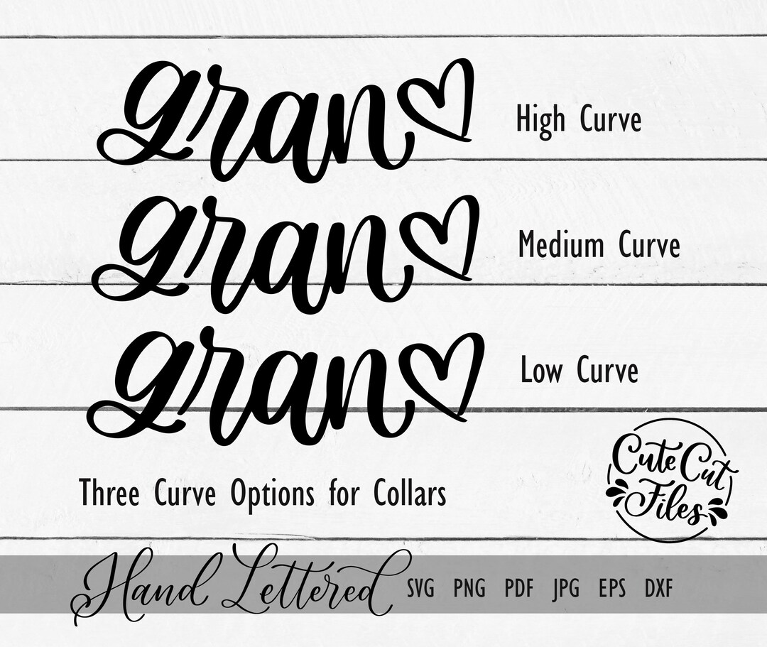 Gran Collar SVG PNG | Curved Gran SVG | Gran Cut File | Gran Collar ...