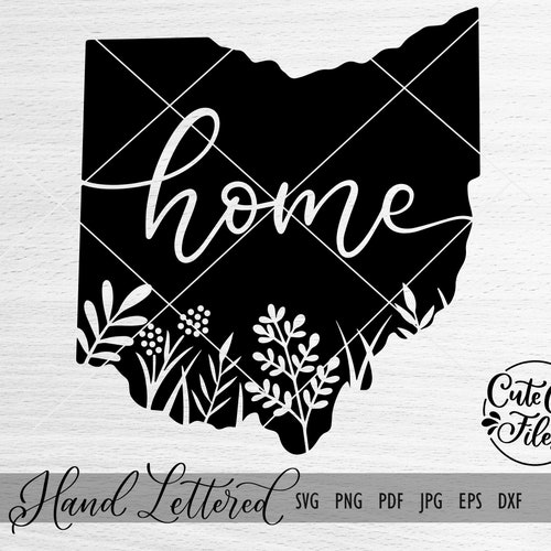 Ohio Home SVG PNG DXF Ohio Floral Svg Ohio Shirt Svg - Etsy