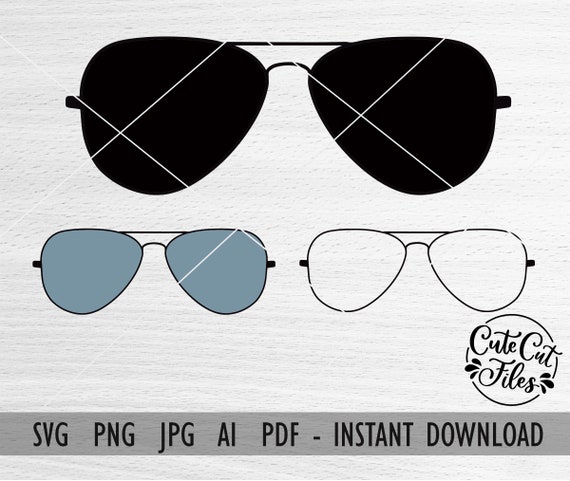 Aviators SVG PNG AI Sunglasses Clipart Aviators Cut File - Etsy