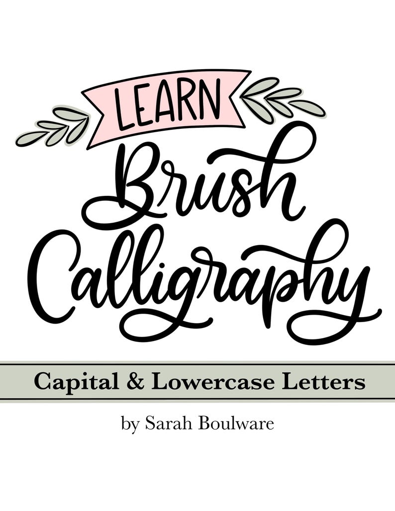 Brush Calligraphy Alphabet Practice Sheets | Traceable Lettering ...