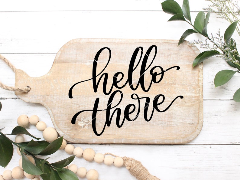 Hello There SVG PNG DXF Hello There Cut File Hand Lettered - Etsy