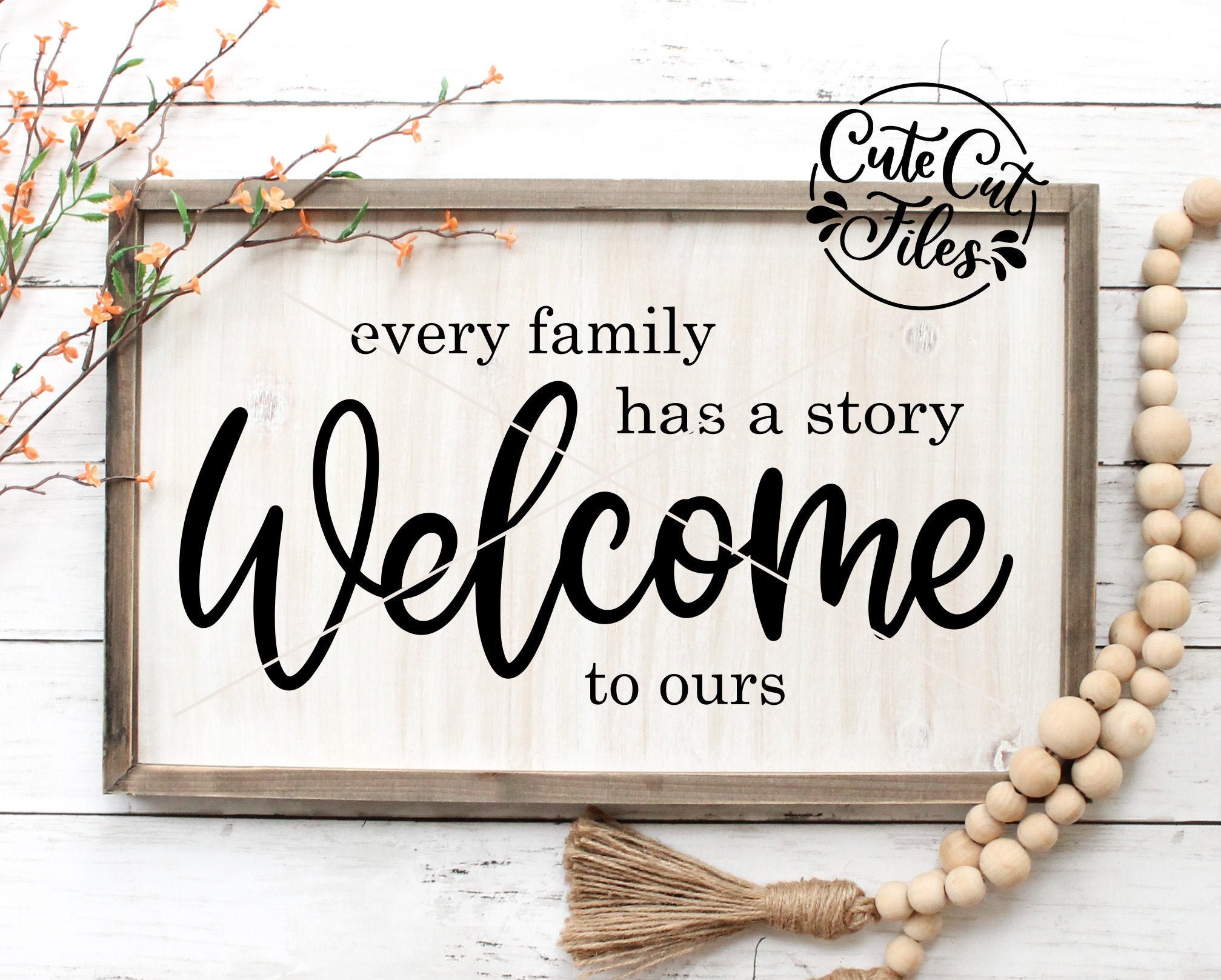 Every Family Has a Story Welcome to Ours SVG PNG DXF Home - Etsy