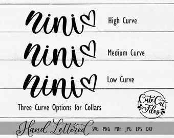 Curved Nini Svg - Etsy