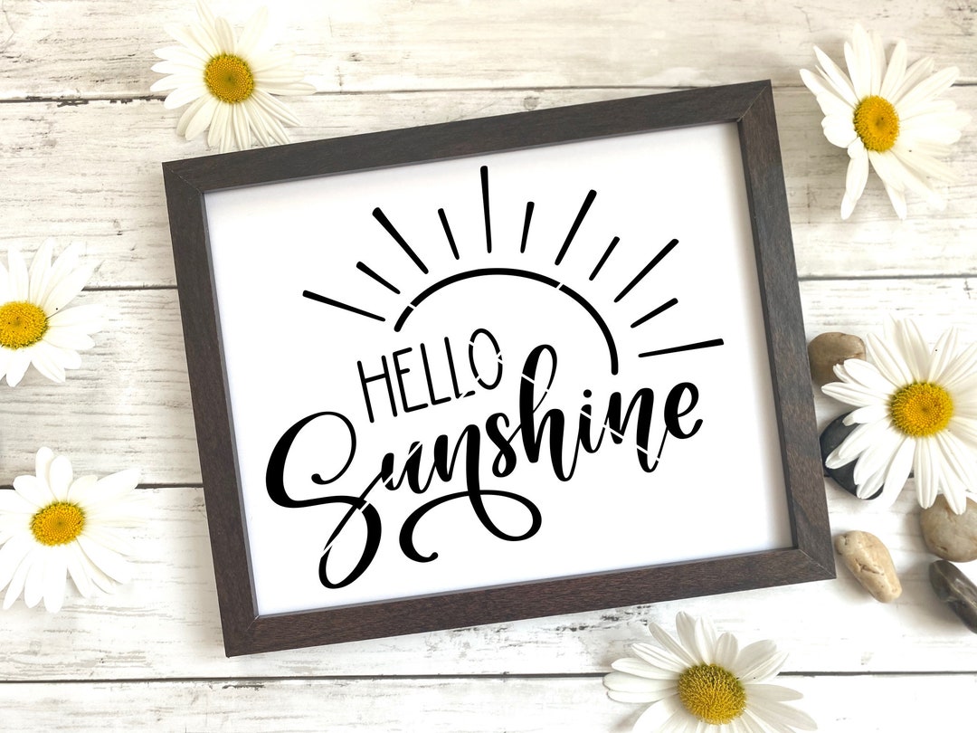 Hello Sunshine SVG DXF PNG | Summer Cut File | Cricut File | Summer ...