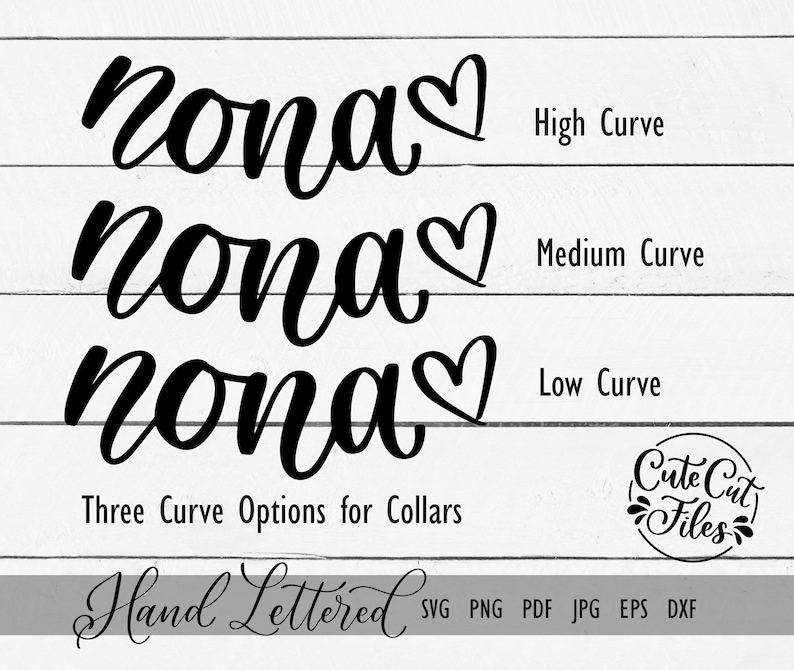 Nona Collar SVG PNG Curved Nona SVG Nona Collar Svg Nona - Etsy