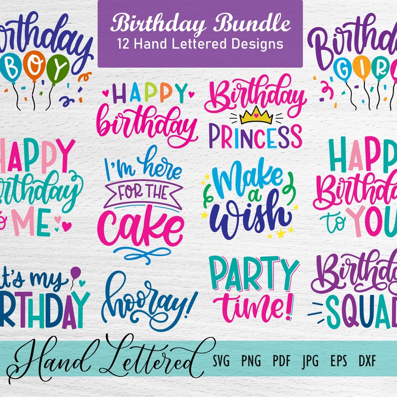 Birthday Svg - Etsy