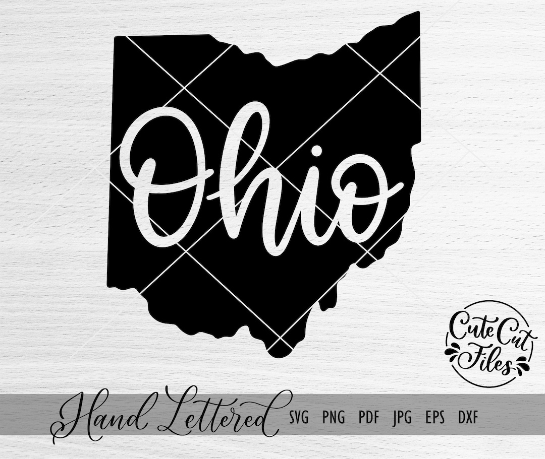 Ohio SVG PNG DXF | Ohio Cutout | Ohio Clipart | Ohio Silhouette | Ohio ...