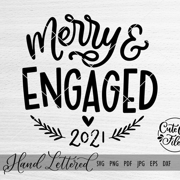 Merry and Soon to Be Married Svg - Etsy