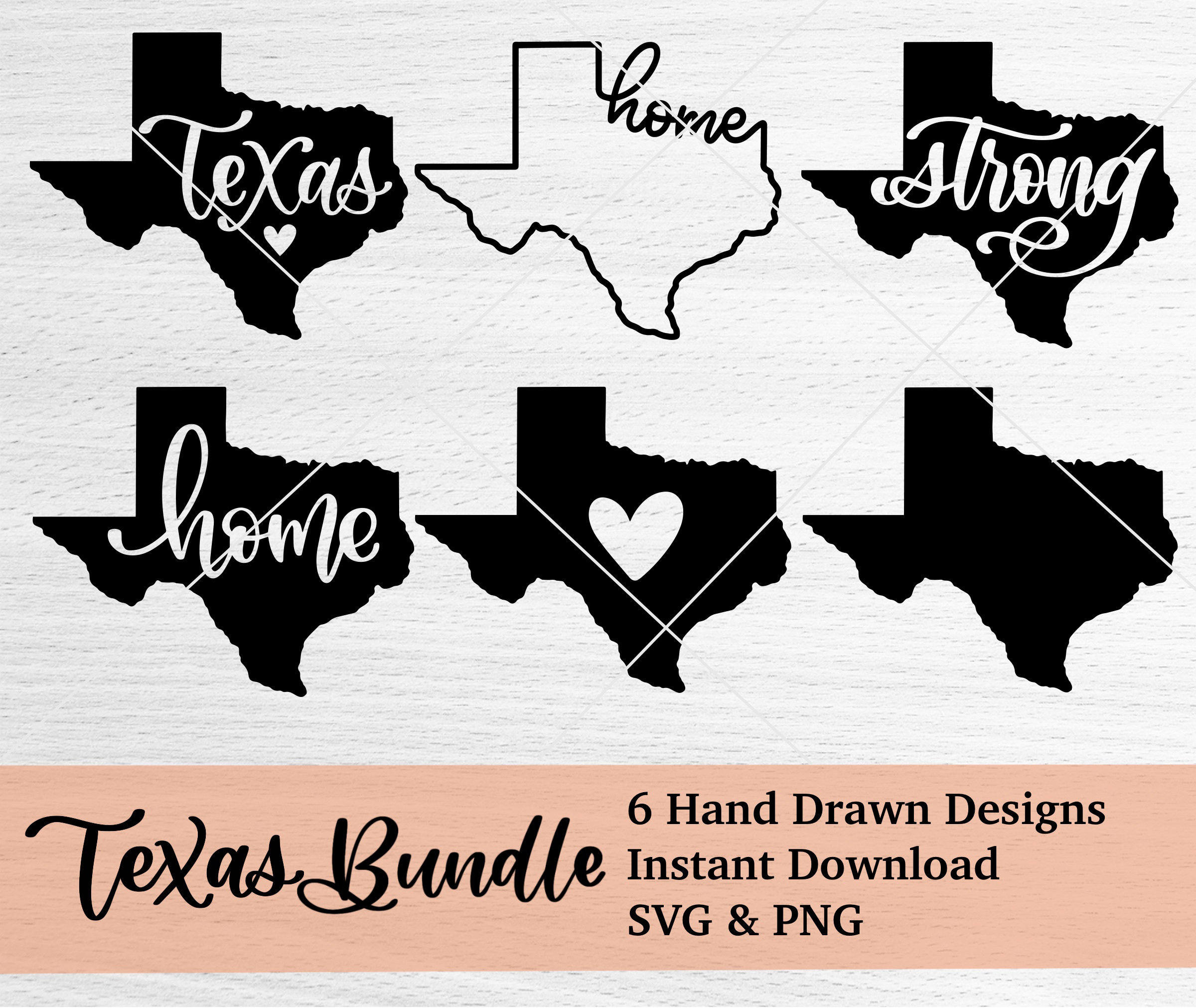 Texas Bundle SVG PNG Texas Strong svg Texas Home svg | Etsy