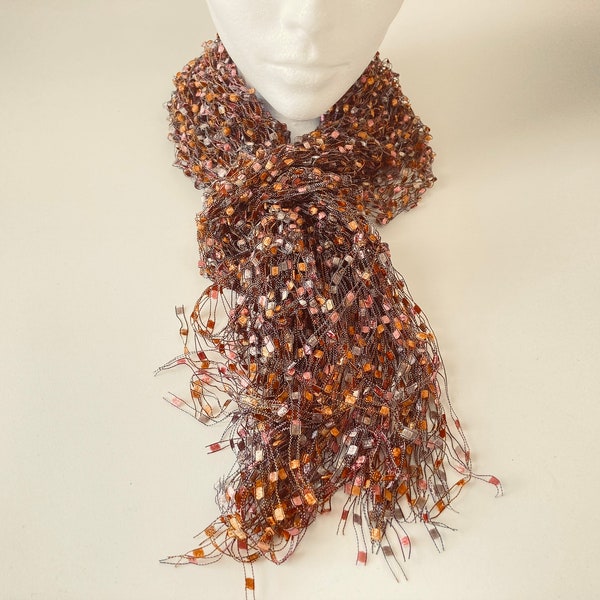 Ribbon Yarn Scarf - Etsy