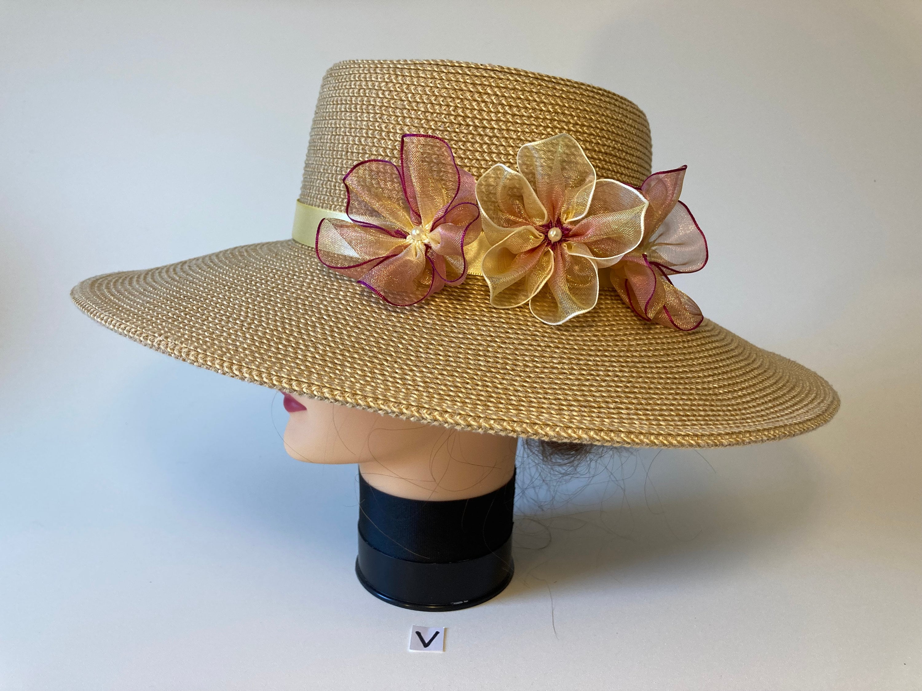 Flowers for Hat, Ribbon Flowers, Wedding Hat Accessory, Flower Hat Band ...