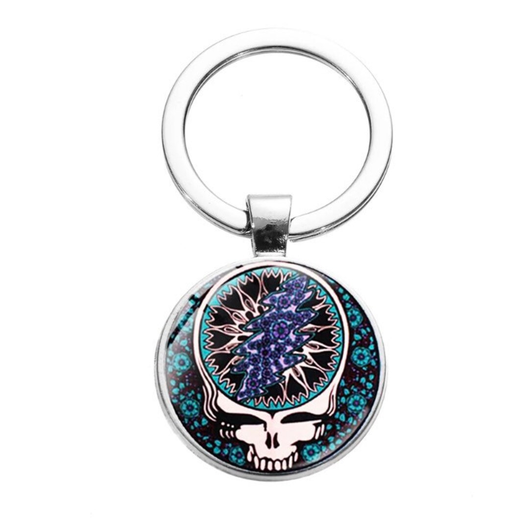 GD SYF Aqua Galaxy Glass Key Ring Keychain Fob - Etsy