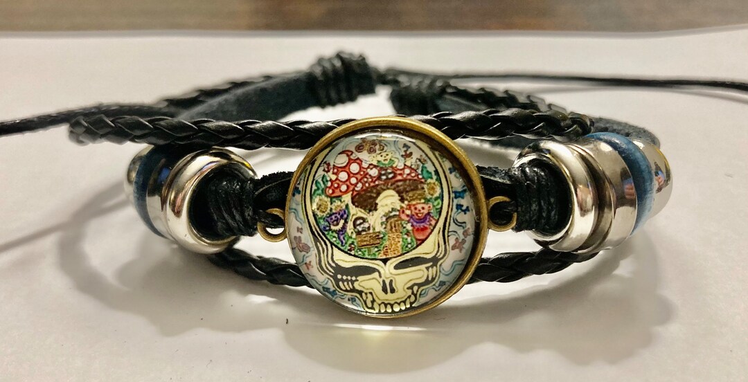 GD SYF Dancing Marching Bears Village Woven Braided Leather Beaded ...