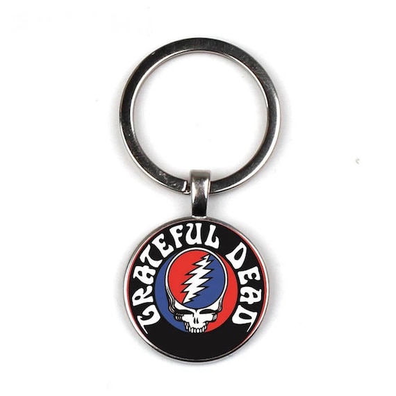 GD SYF Classic Black Glass Key Ring Chain Fob | Etsy