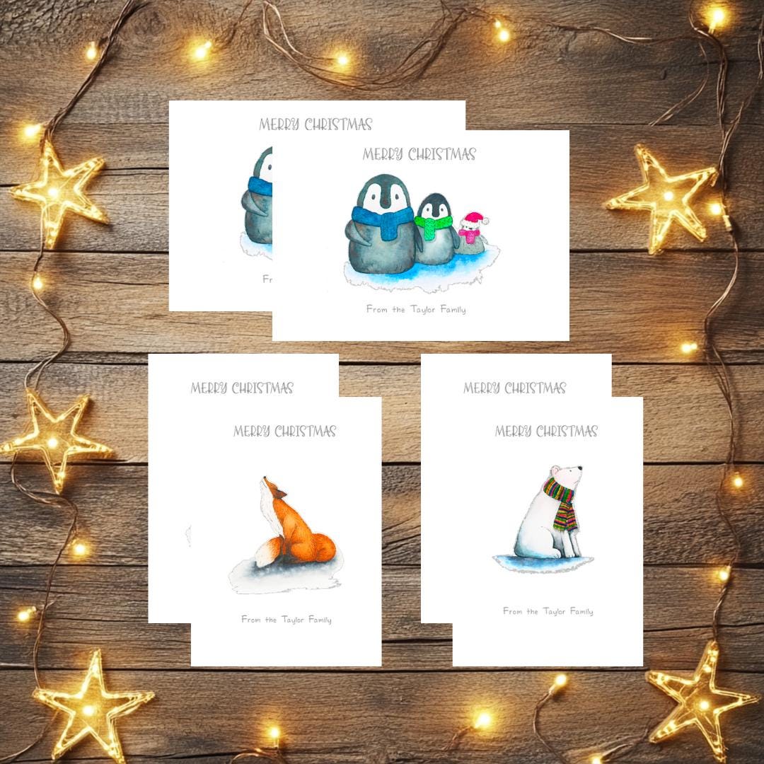 Unique Handmade Christmas Cards - Set of 6 (3 Designs) - Personalised ...