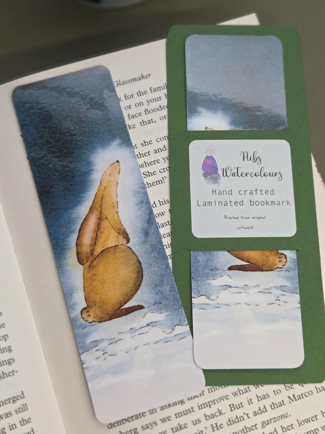 Handmade Art Print Bookmark | Watercolour Nature Bookmark | Laminated ...