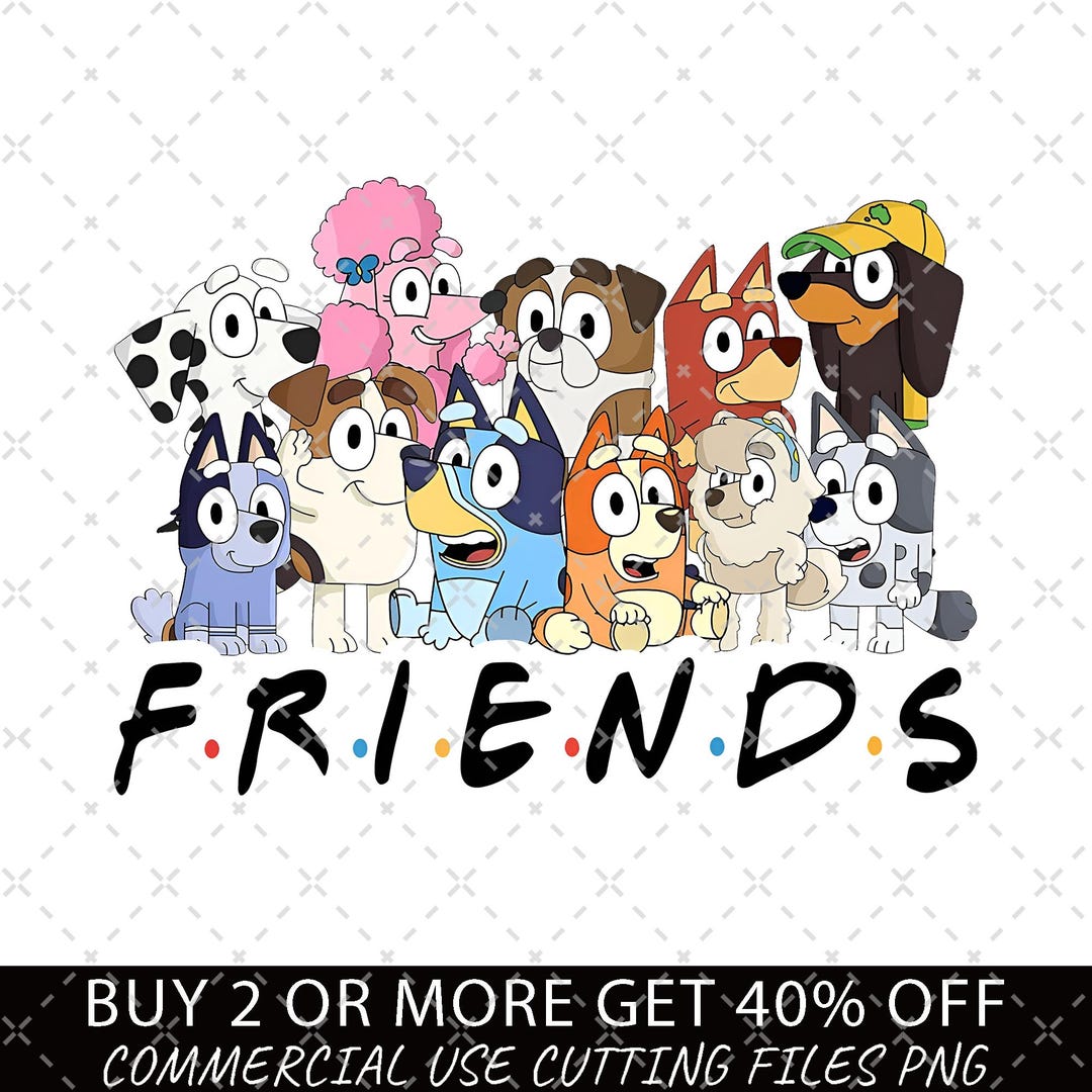 Bluey Friends PNG, Bluey Family Png, Decal Files, Vinyl Stickers, Car ...