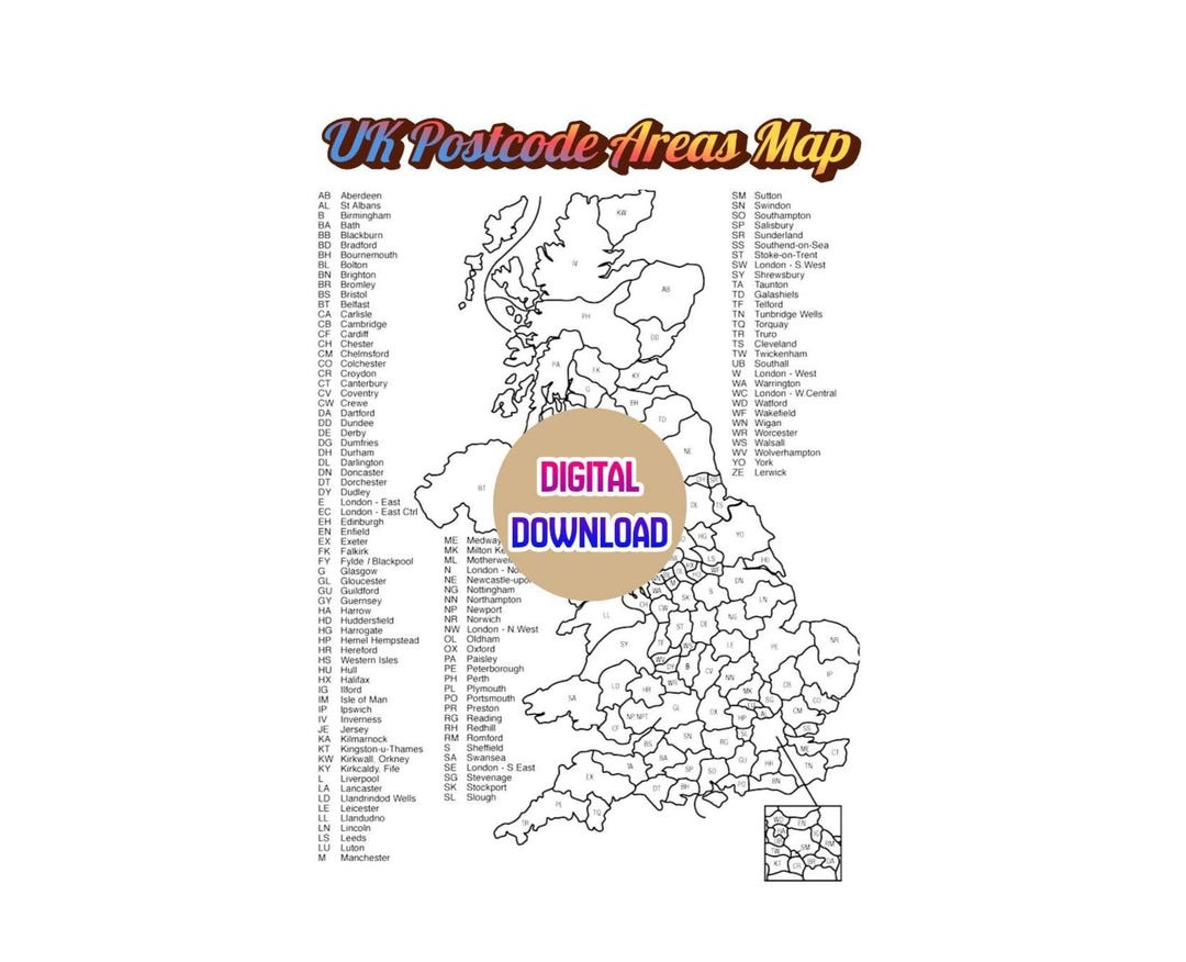 UK Sales Map, Postcode Map, Small Business Tracker, Postcode Poster ...