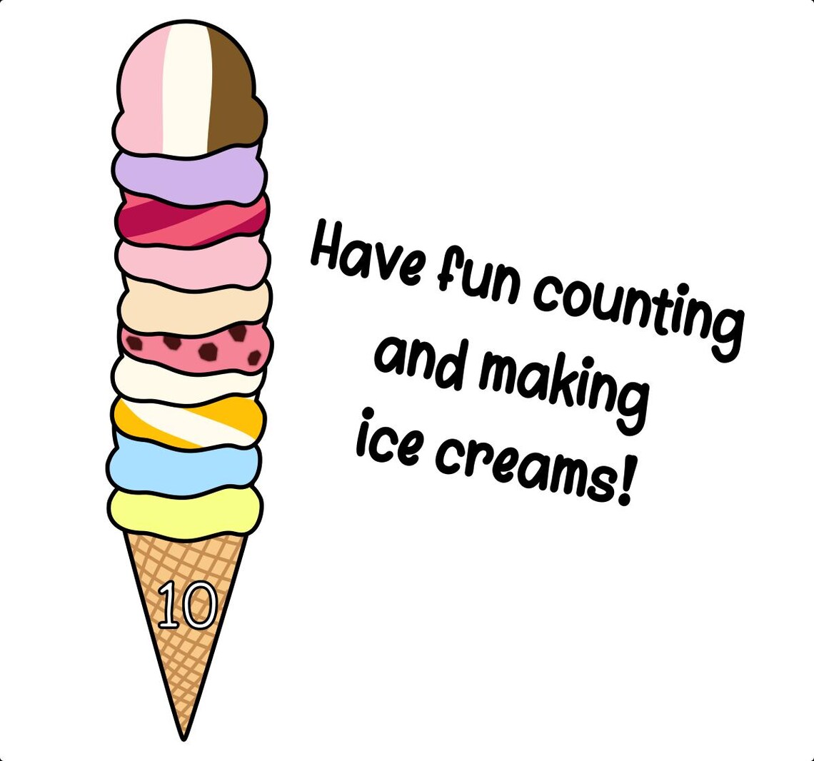 Ice Cream Counting Activity for Kids - Print, Cut & Play! (digital ...