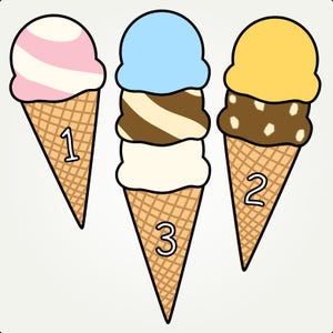 Ice Cream Counting Activity for Kids - Print, Cut & Play! (digital ...