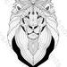 Lion Coloring Sheet Printable Digital PDF Download | Relaxing Creative ...