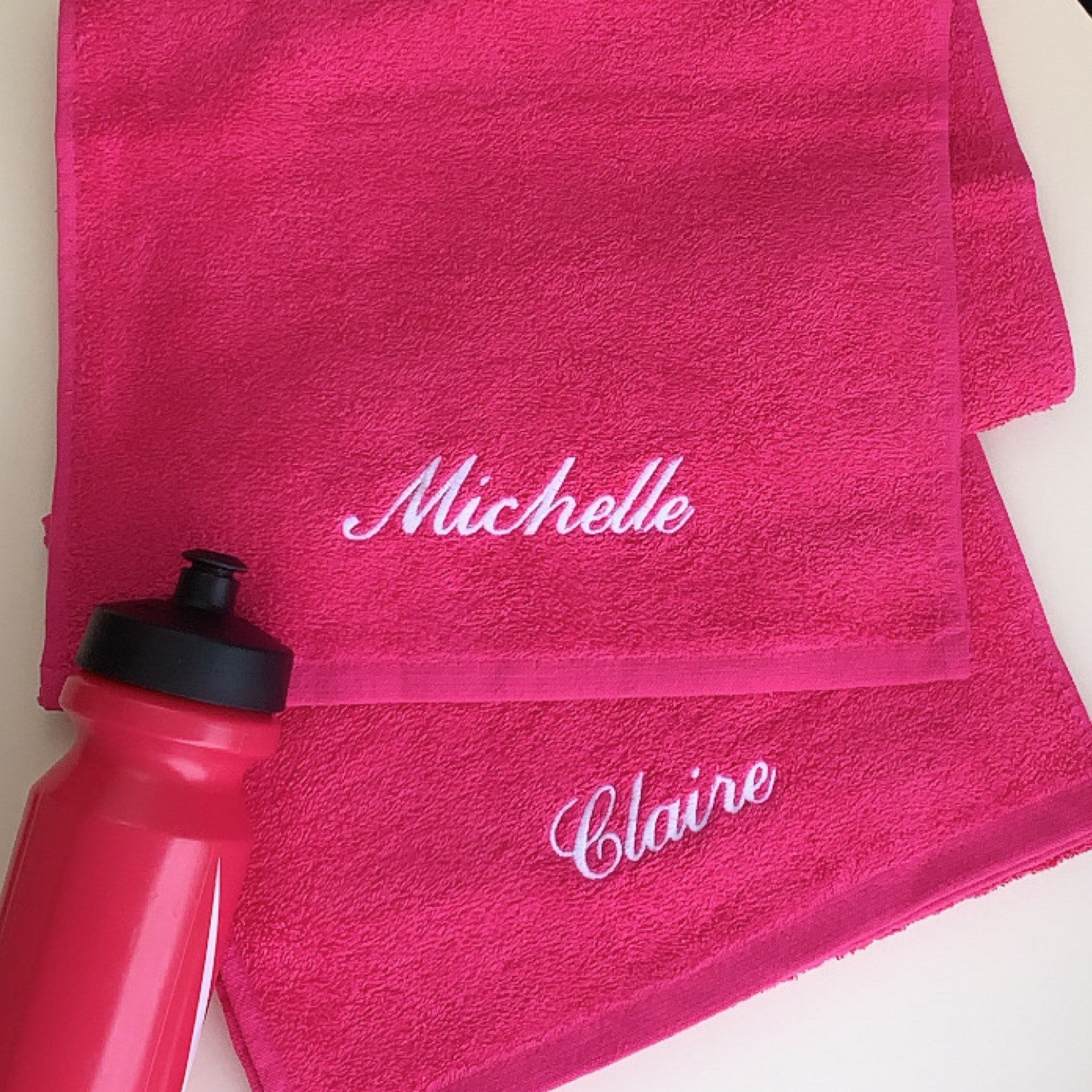 Personalised EMBROIDERED Gym Towel Sweat Towel Gym Towel | Etsy