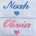 Personalised Face Flannel Embroidered With Cute Heart 100% Soft Cotton ...
