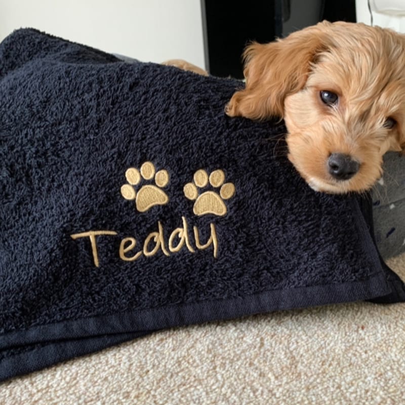 Cotton Dog Design Towels - Etsy UK