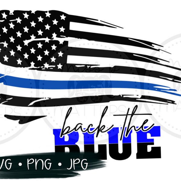 Back the Blue Svg - Etsy