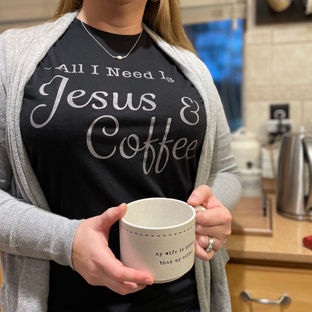 Coffee Devotion: Jesus and Coffee Lover's Essential Tee - Etsy