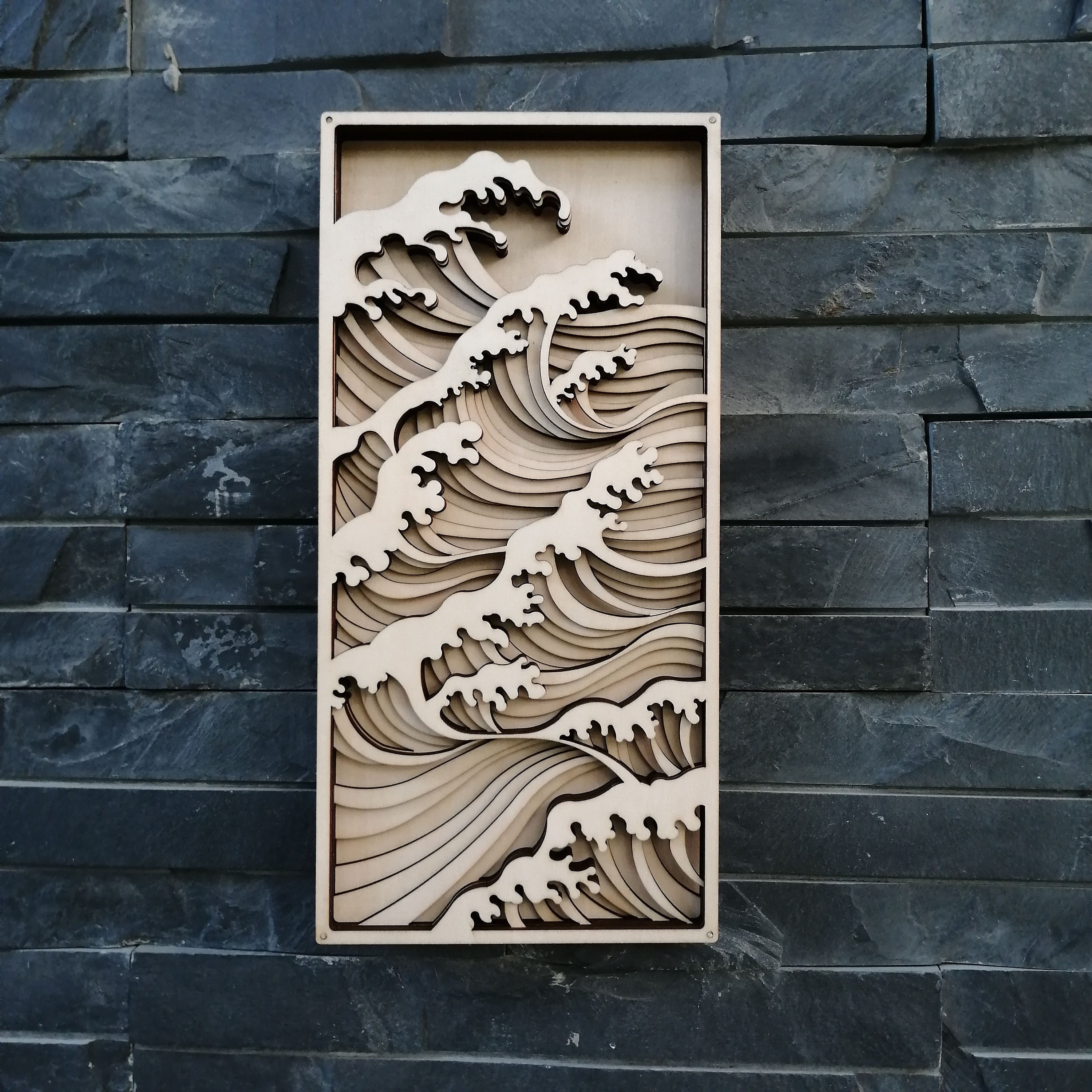 Digital Files-wave-cricut SVG-CNC Laser Cut Multilayer 3D | Etsy Australia